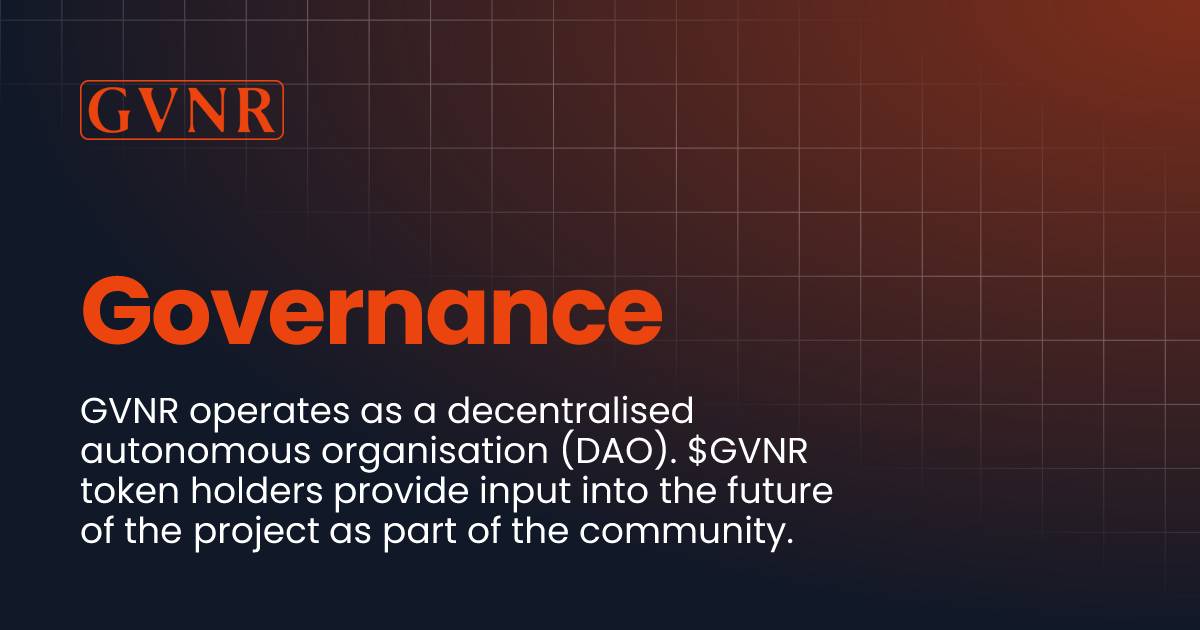 Governance | GVNR | Permissionless Universal Control